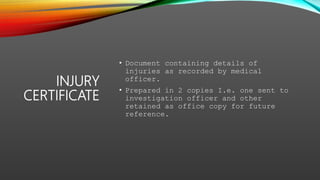 Injuries medicolegal aspect | PPTX