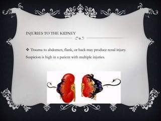 Injuries to kidney | PPTX