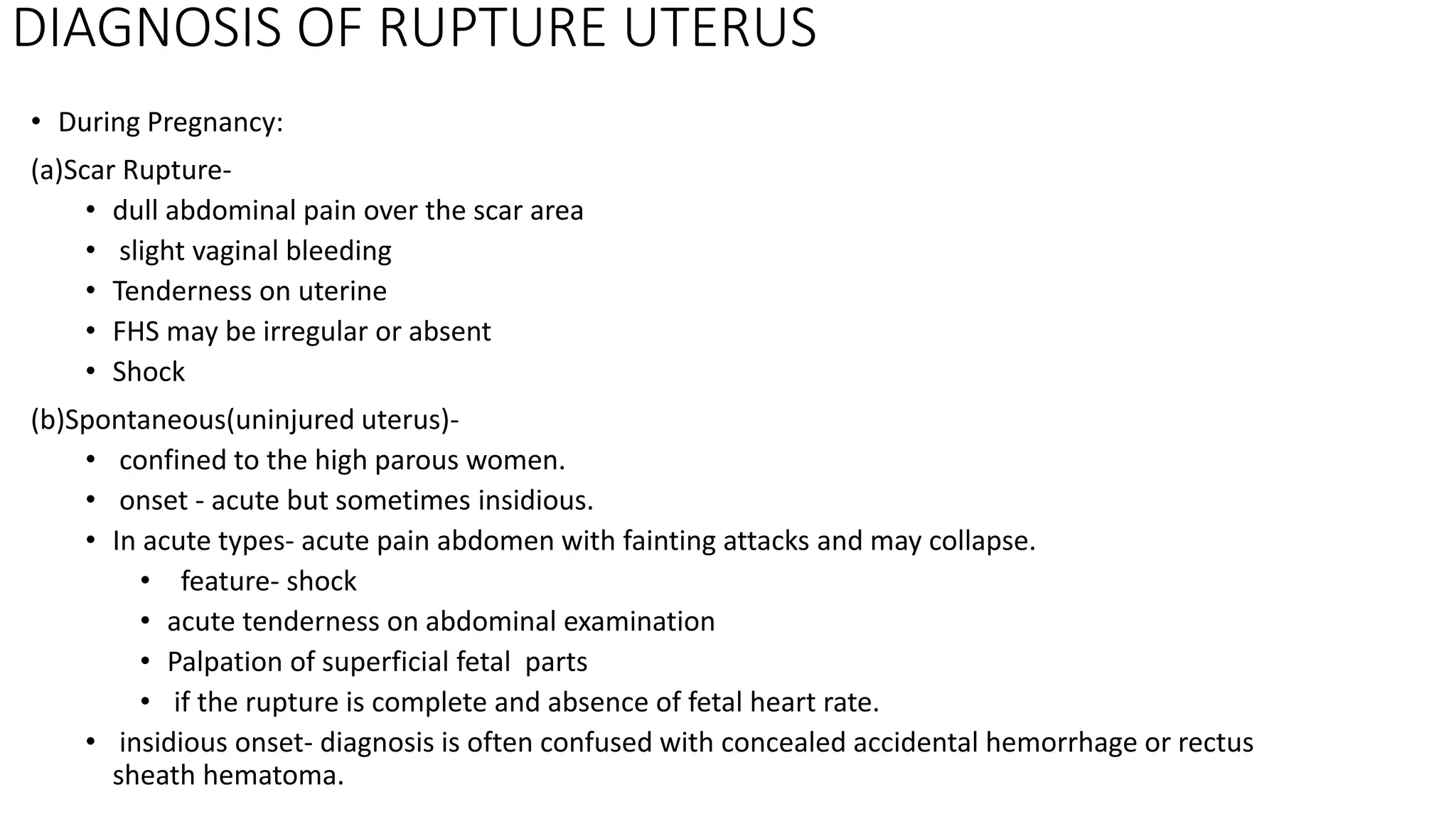 RUPTURE OF UTERUS | PPTX