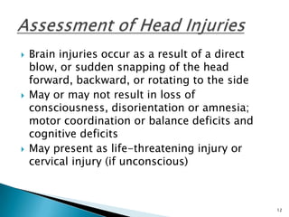 Injuries to the head and brain | PPTX