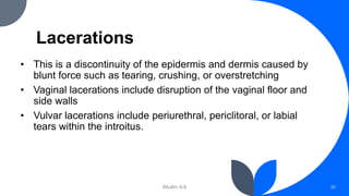 INJURIES TO THE MALE AND FEMALE GENITALIA.pptx | Sexual Conditions ...