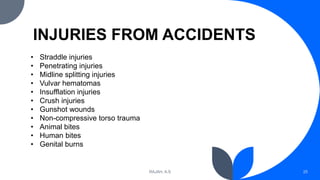 INJURIES TO THE MALE AND FEMALE GENITALIA.pptx | Sexual Conditions ...