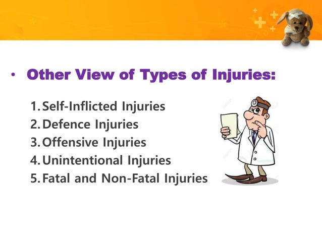 Injury (Forensic science) | PPTX | First Aid | Injuries
