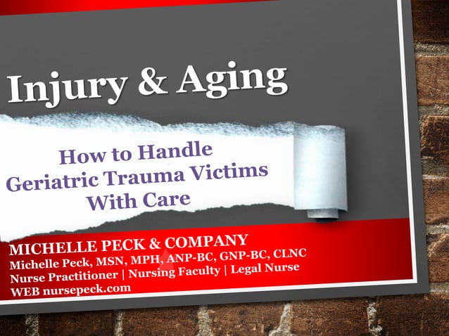Geriatric Population. Injury in Aging (Geriatrics) : How to Handle ...