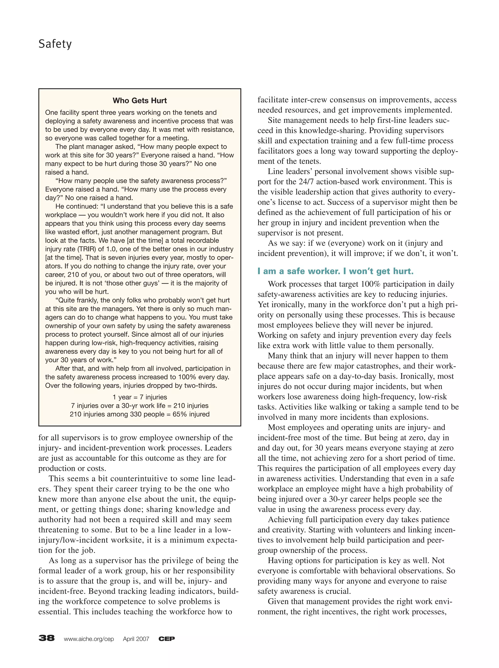 Injury & incident prevention | PDF