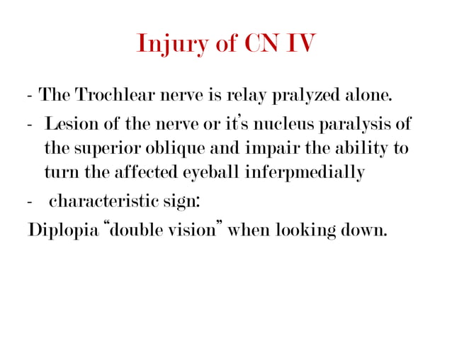 Injury Of Cranial Nerve | PPTX | Ear, Nose and Throat Conditions ...