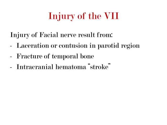 Injury Of Cranial Nerve | PPTX | Ear, Nose and Throat Conditions ...
