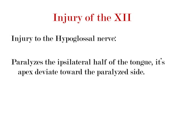 Injury Of Cranial Nerve | PPTX | Ear, Nose and Throat Conditions ...
