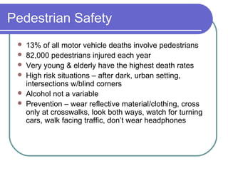 Injury Prevention A1 A8 Fall 2005 | PPT