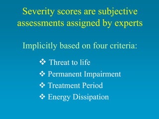 Injuryseverityscales.ppt | Death, Injury, or Military Conflict ...