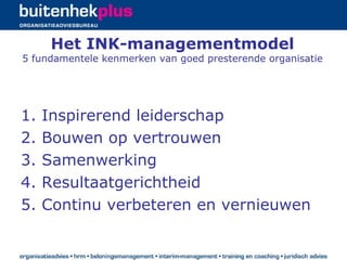Kwaliteitsmanagement volgens INK-model | PPT