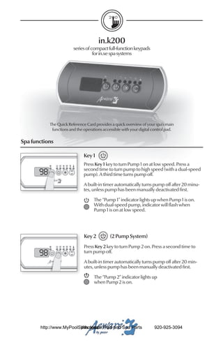 In k200 for xe quick reference card | PDF