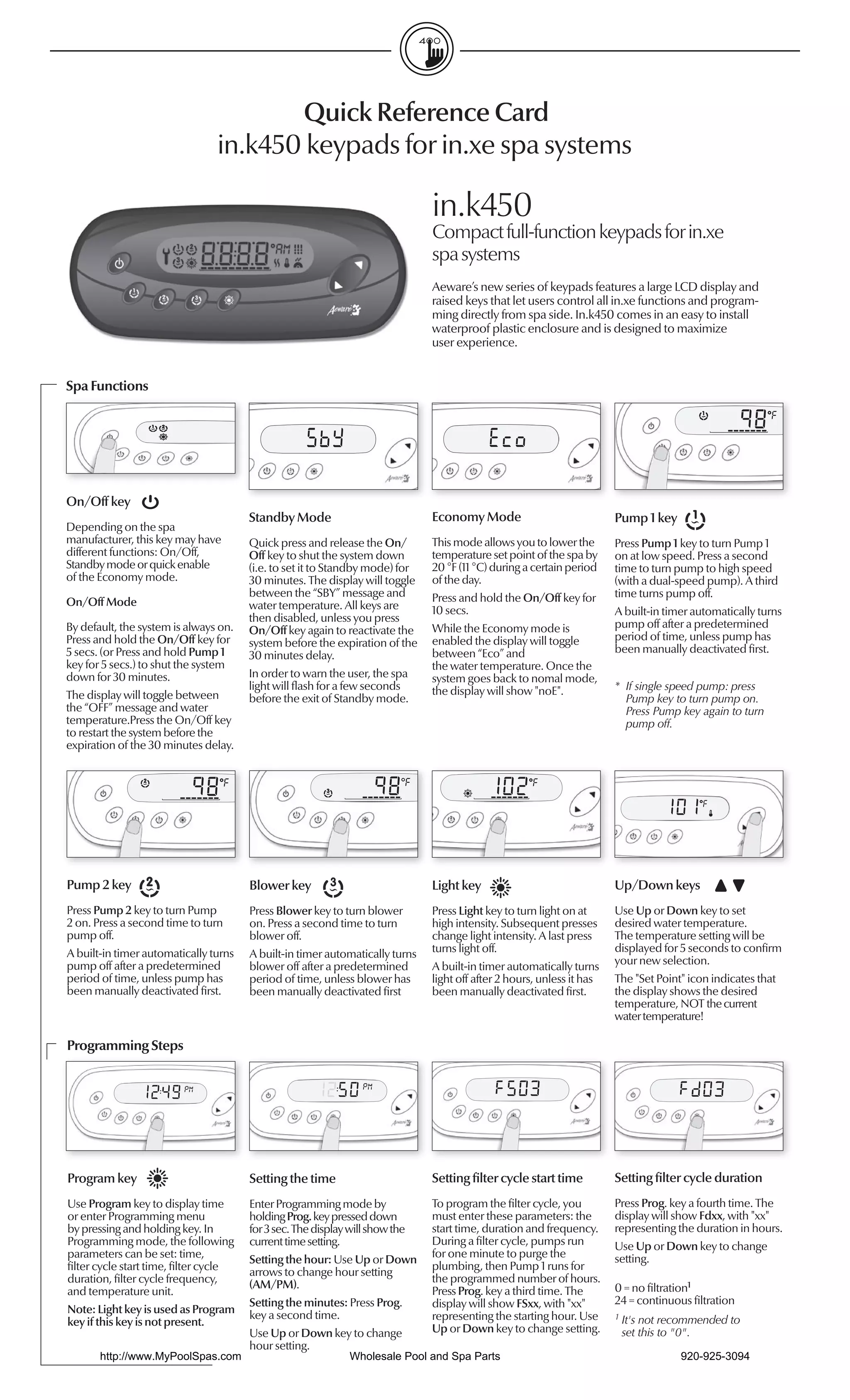 In k450 for xe quick reference card | PDF