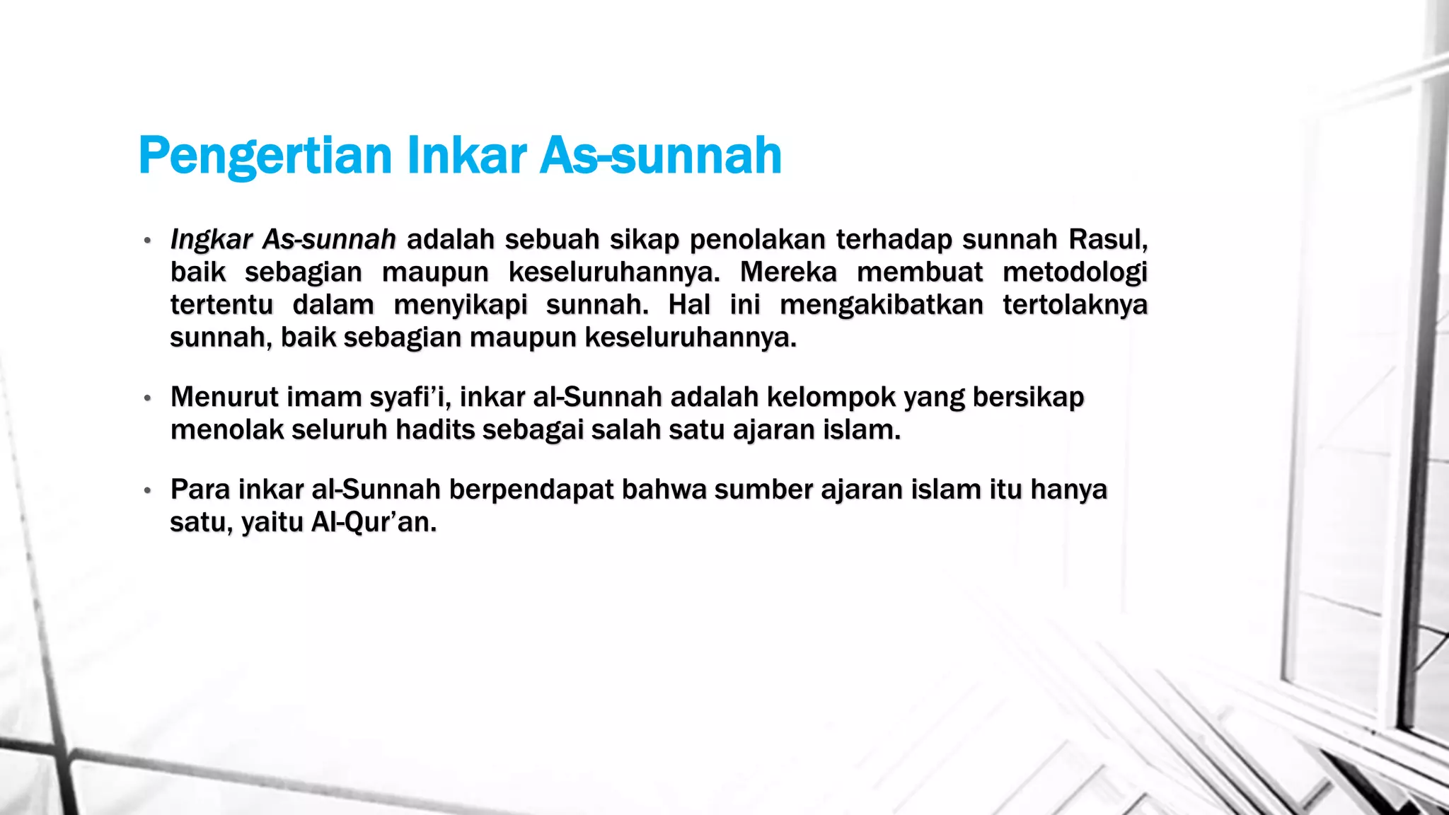 Inkar as sunnah | PPTX