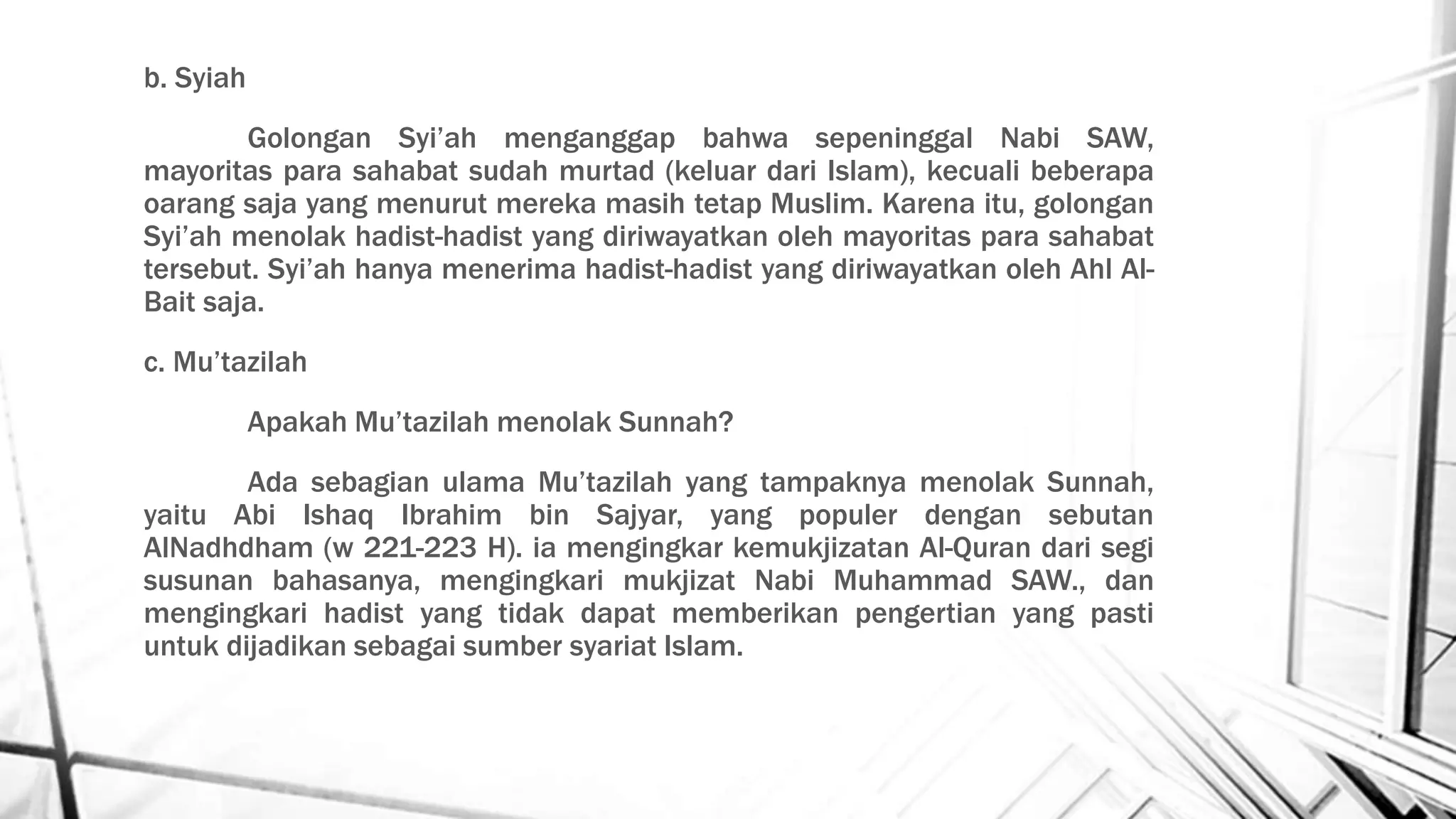 Inkar as sunnah | PPTX
