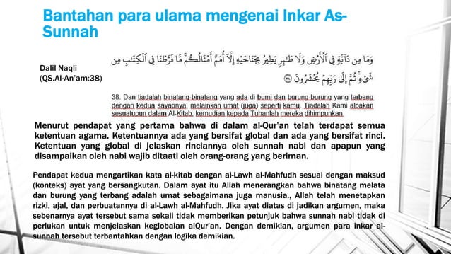 Inkar as sunnah | PPTX