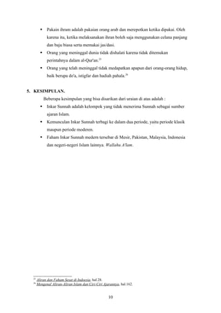 FENOMENA INKAR SUNNAH | PDF