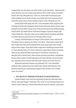 FENOMENA INKAR SUNNAH | PDF