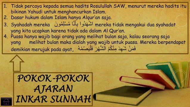 Inkar sunnah, sejarah dan bantahan terhadapnya | PPTX