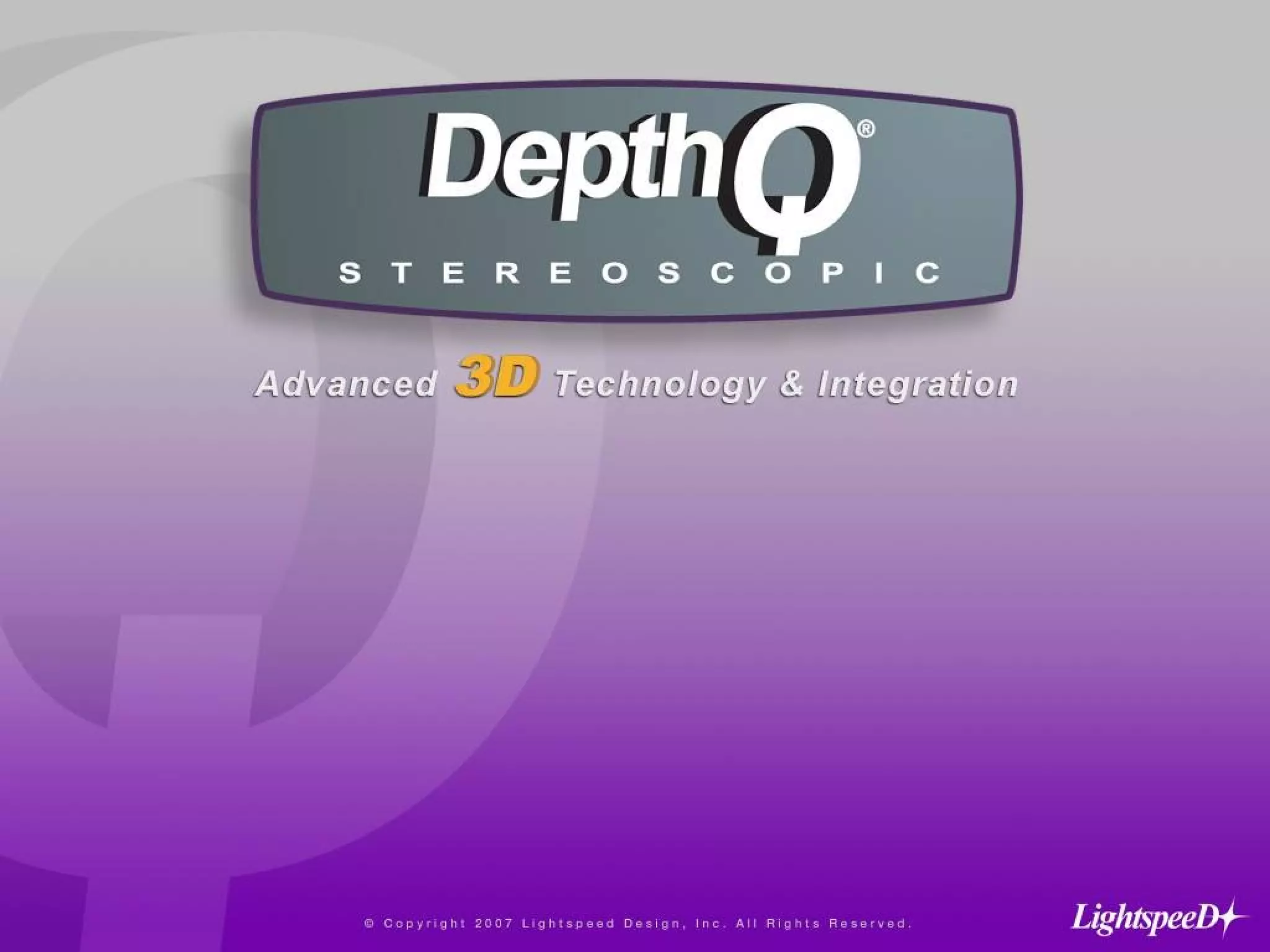 DepthQ s3D Project Examples | PPT | 3-D Graphics | Computer Software and Applications