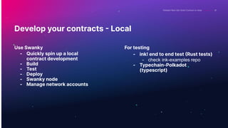 Encode x Polkadot Spring 2023 Hackathon: A Deep Dive into ink! and the Astar Ecosystem | PPT ...