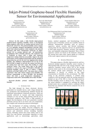 Inkjet printed graphene-based flexible humidity sensor for ...