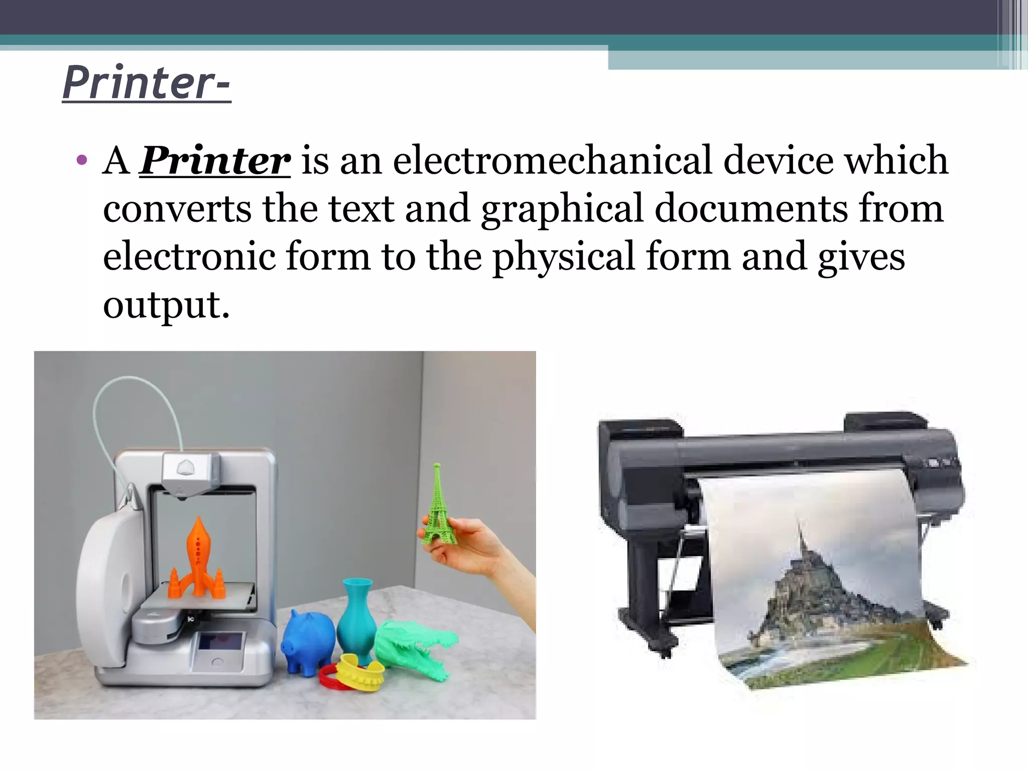 Ink jet and thermal printers | PPT