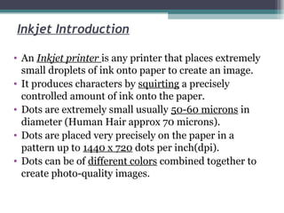 Ink jet and thermal printers | PPT