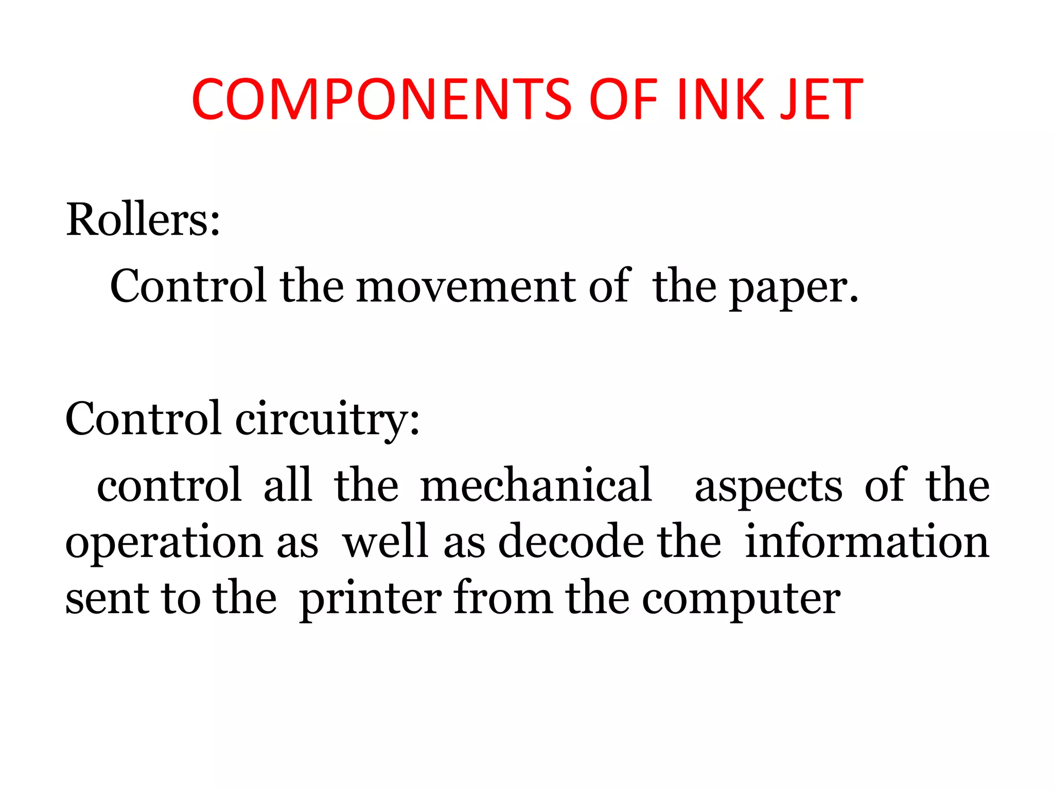Ink jet printer | PPTX