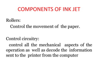 Ink jet printer | PPTX