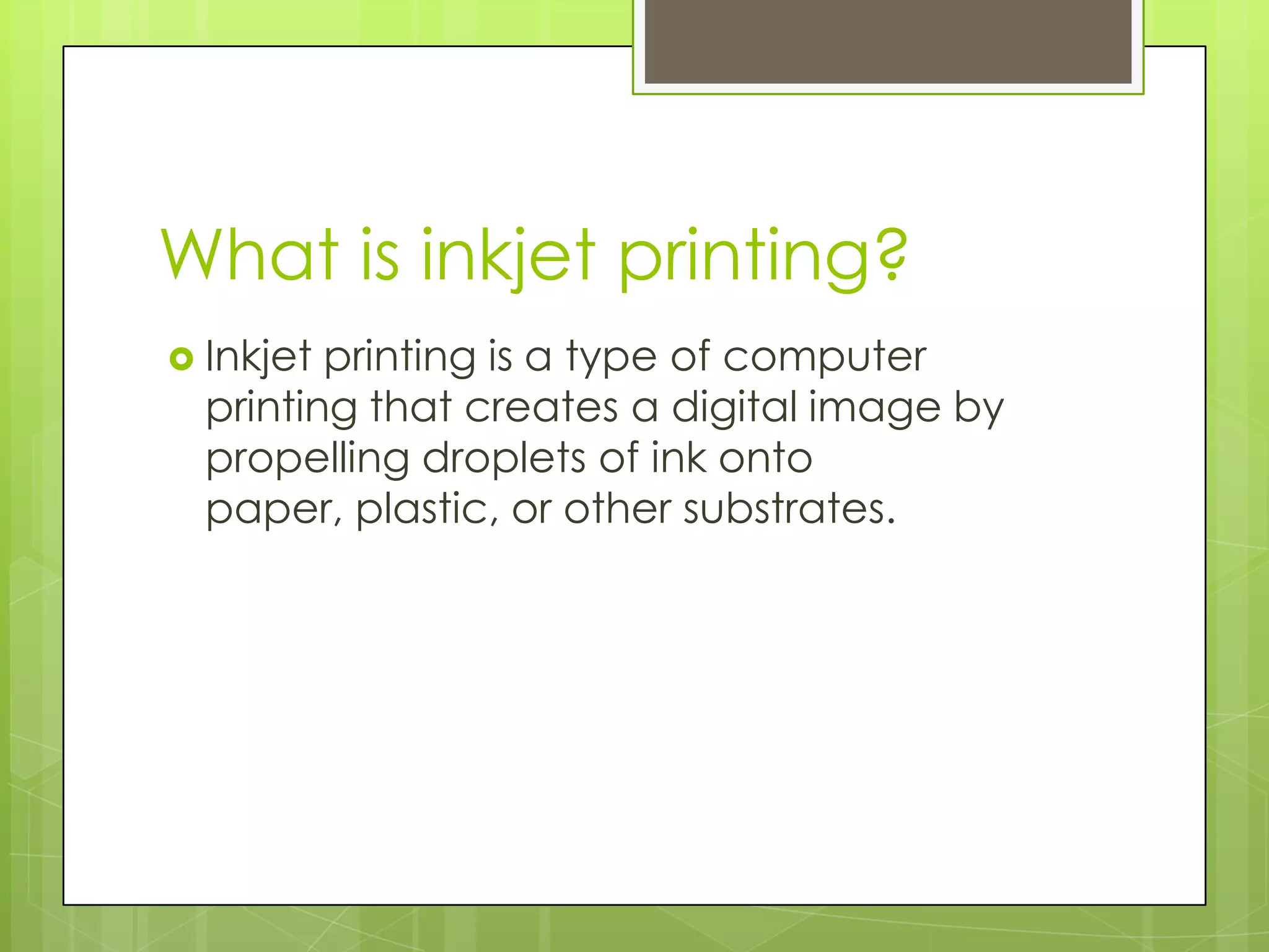 Inkjet printers | PPTX