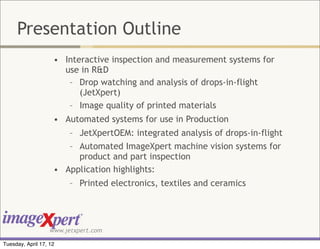 Inkjet test equipment | PDF