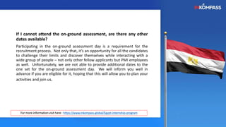 INKOMPASS EGYPT - A Philip Morris International Internship Program | PPT