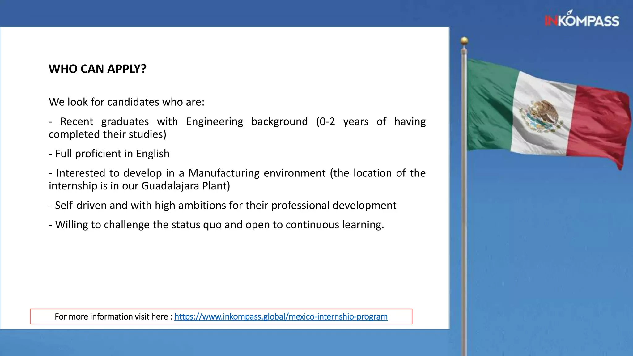 Mexico College Student Internships - INKOMPASS | PPT