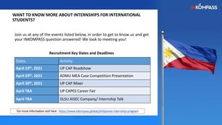 Paid International Internships for Students in Philippines - INKOMPASS ...