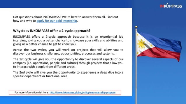 INKOMPASS Philippines - A Philip Morris International Internship ...