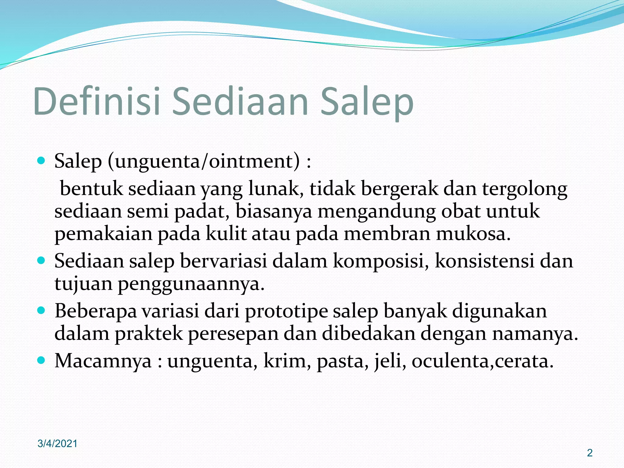 Inkompatibilitas salep | PPTX