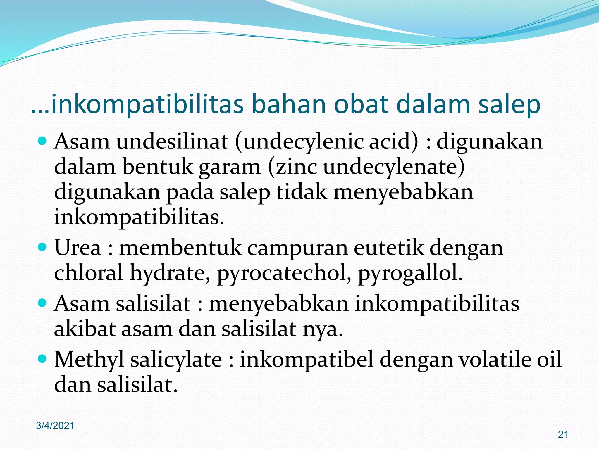 Inkompatibilitas salep | PPTX