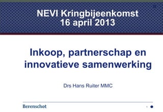 Inkoop partnerschap en innovatieve samenwerking | PPT