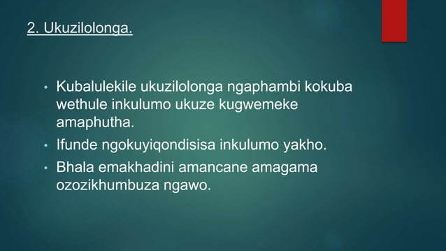 Inkulumo elungiselelwe. | PPTX