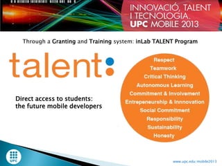 Projectes inLab en l'àrea de les comunicacions mòbils | PPT