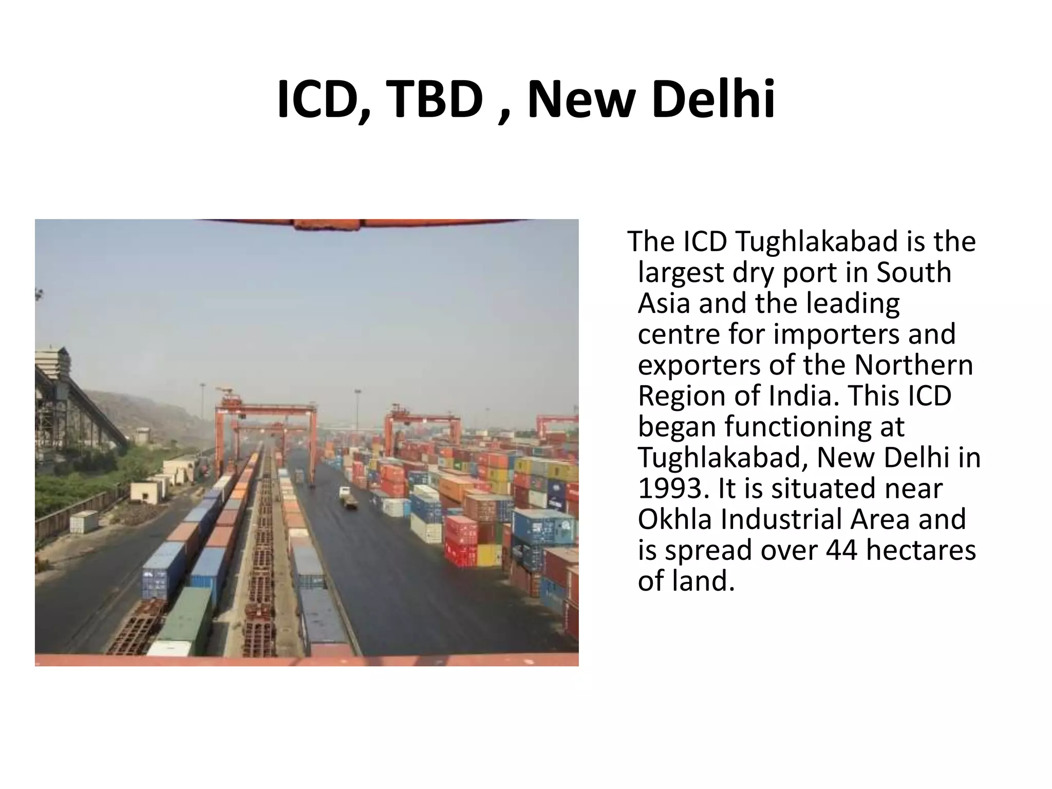 Inland container depot(icd) | PPTX