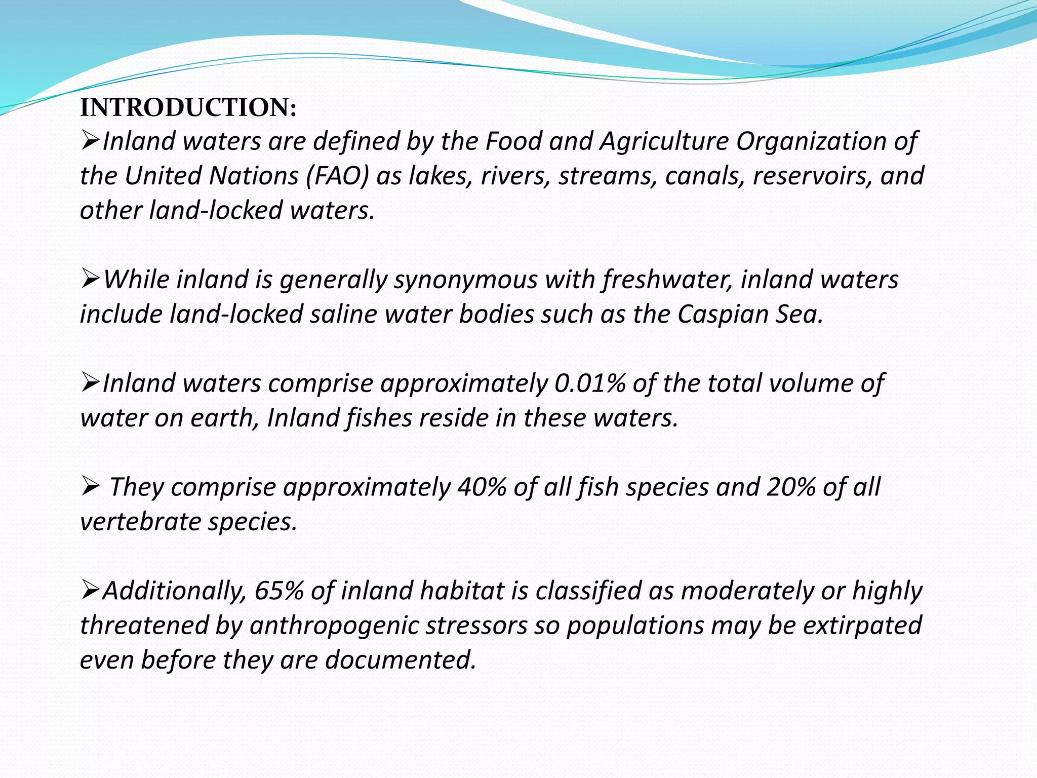 Inland fishery in the worlld | PPTX