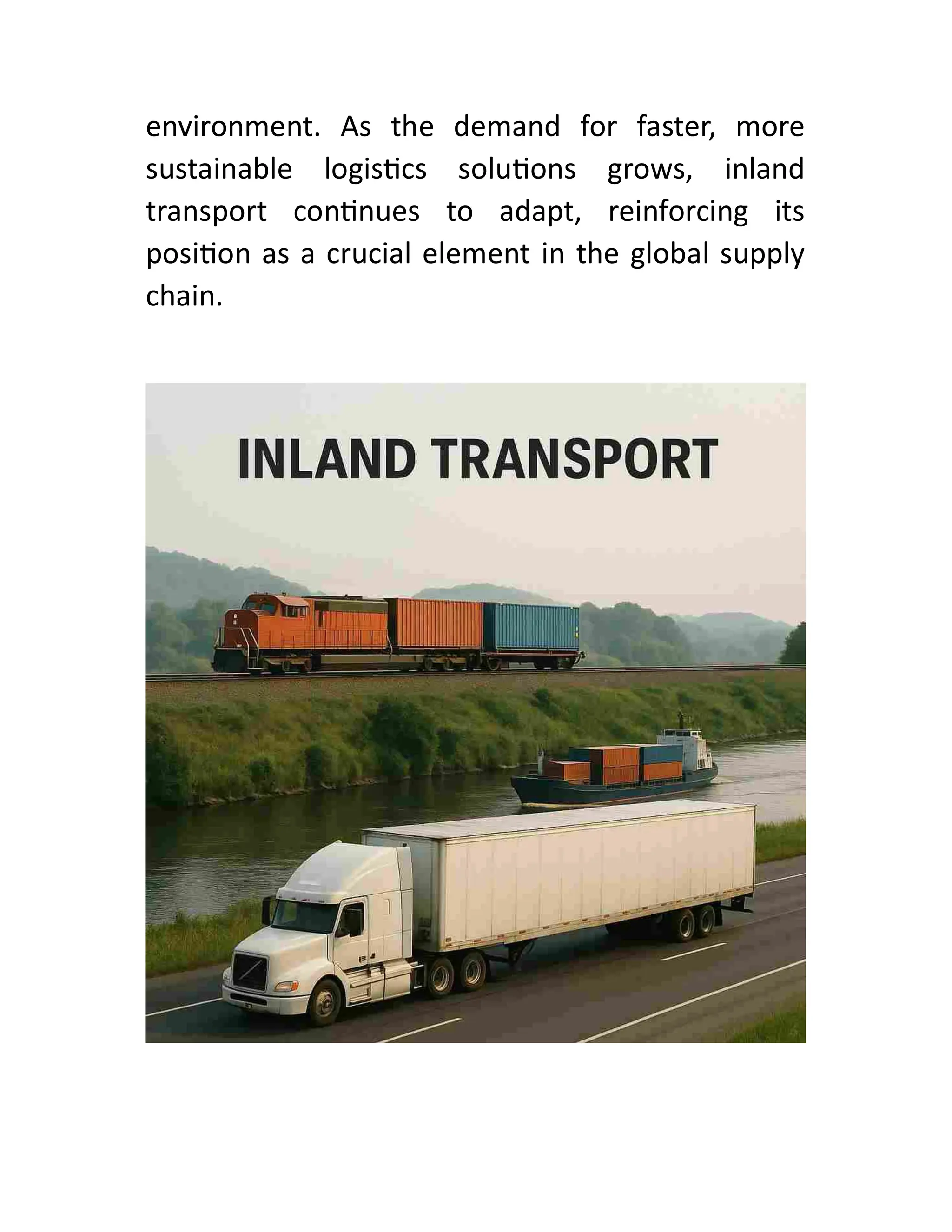 Essential Role of Inland Transport in Trade and Economic Growth | PDF