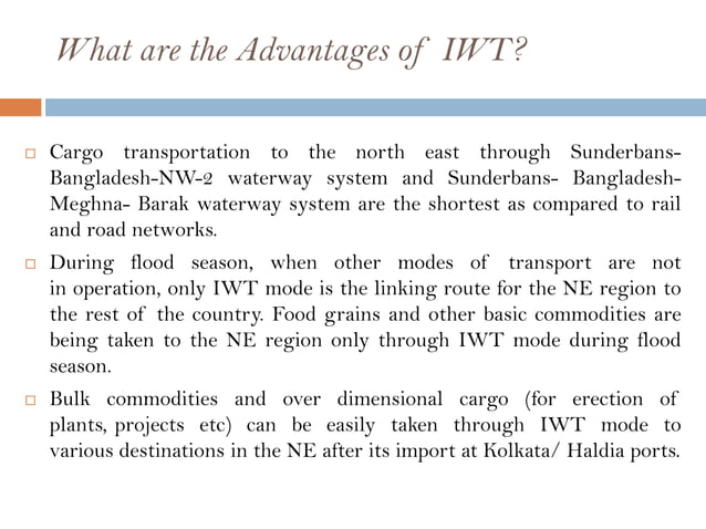 Inland water transport is the future logistics dimension | PPTX