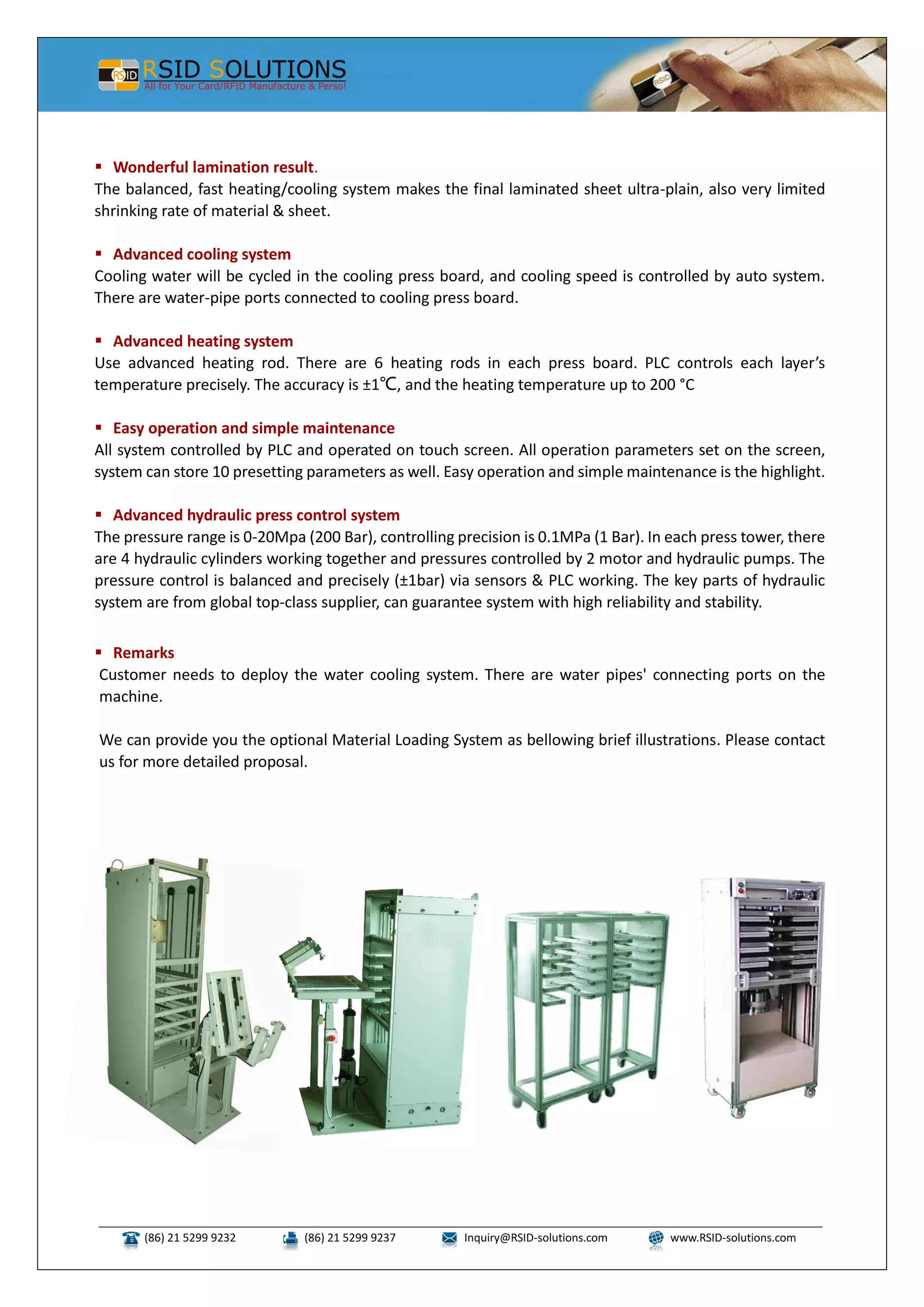 Lamination Machine RD-LM42-52YL | PDF