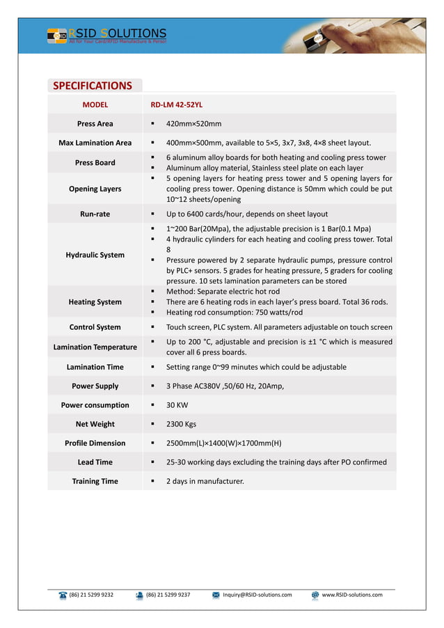 Lamination Machine RD-LM42-52YL | PDF | Home Appliances | Home & Garden