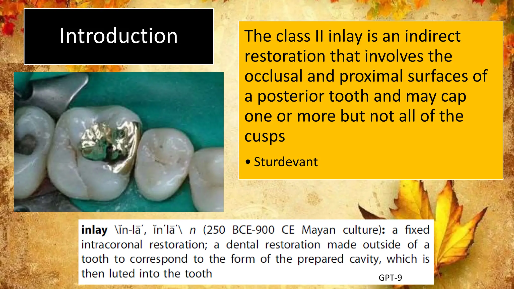 Inlay cavity preparation by direct and indirect method for the ...