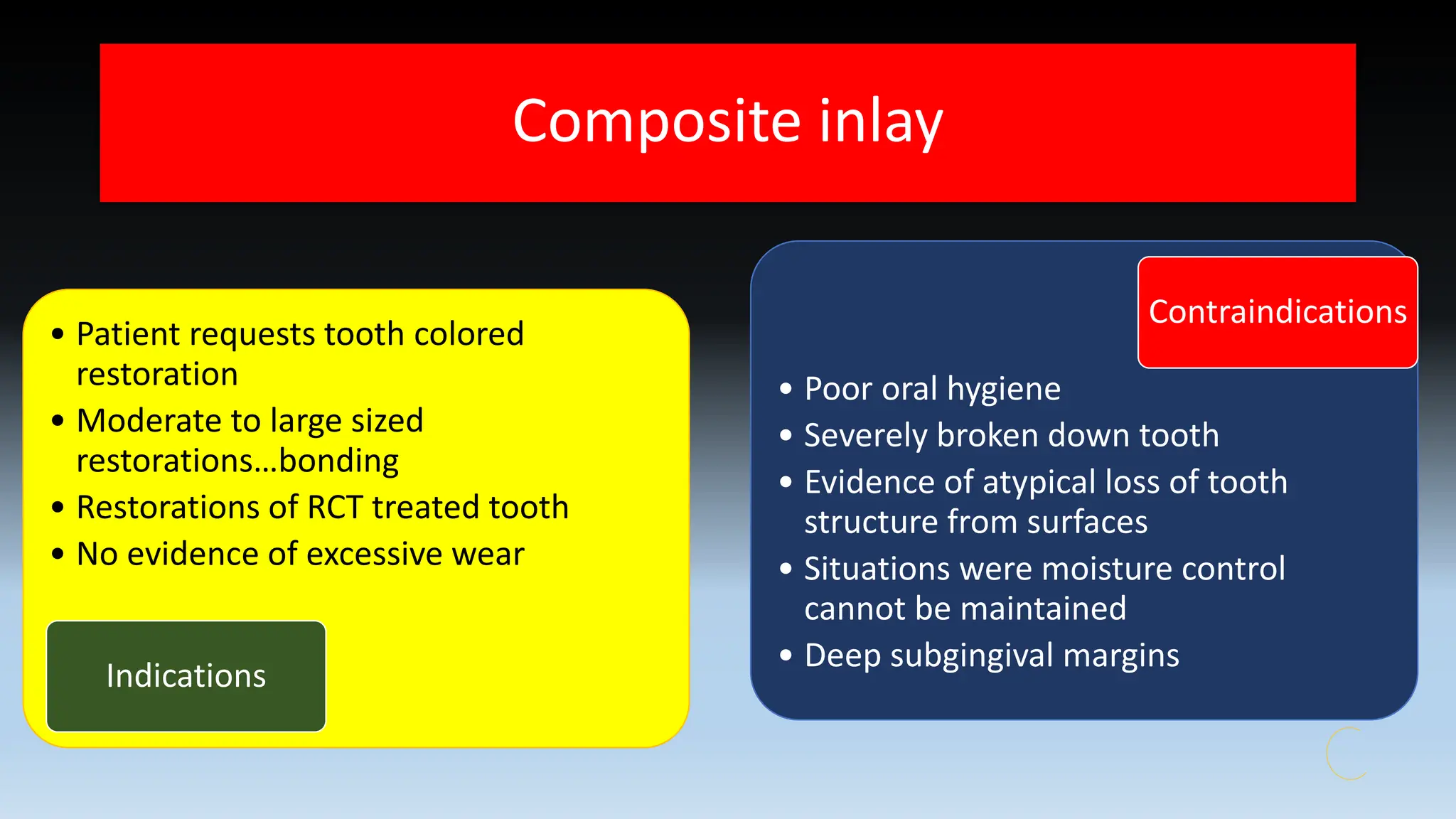 Inlay cavity preparation by direct and indirect method for the ...