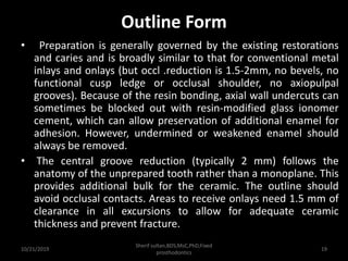 ceramic Inlays and onlays | PPTX